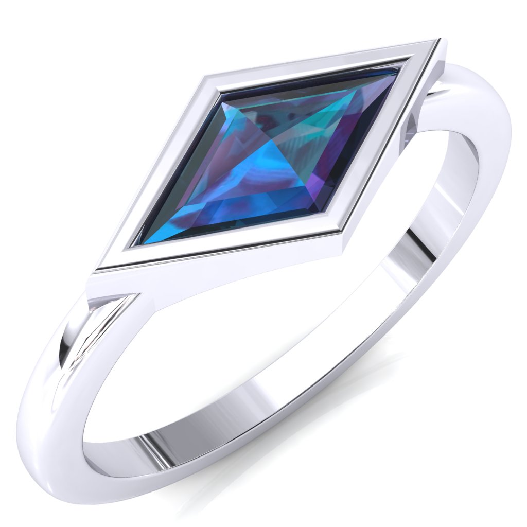 Londyn Lozenge Center Bezel Set Engagement Ring – FIRE & BRILLIANCE