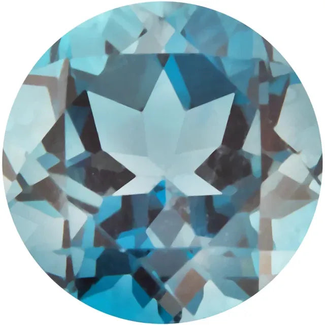 Round London Blue Topaz Natural Gemstones – FIRE & BRILLIANCE