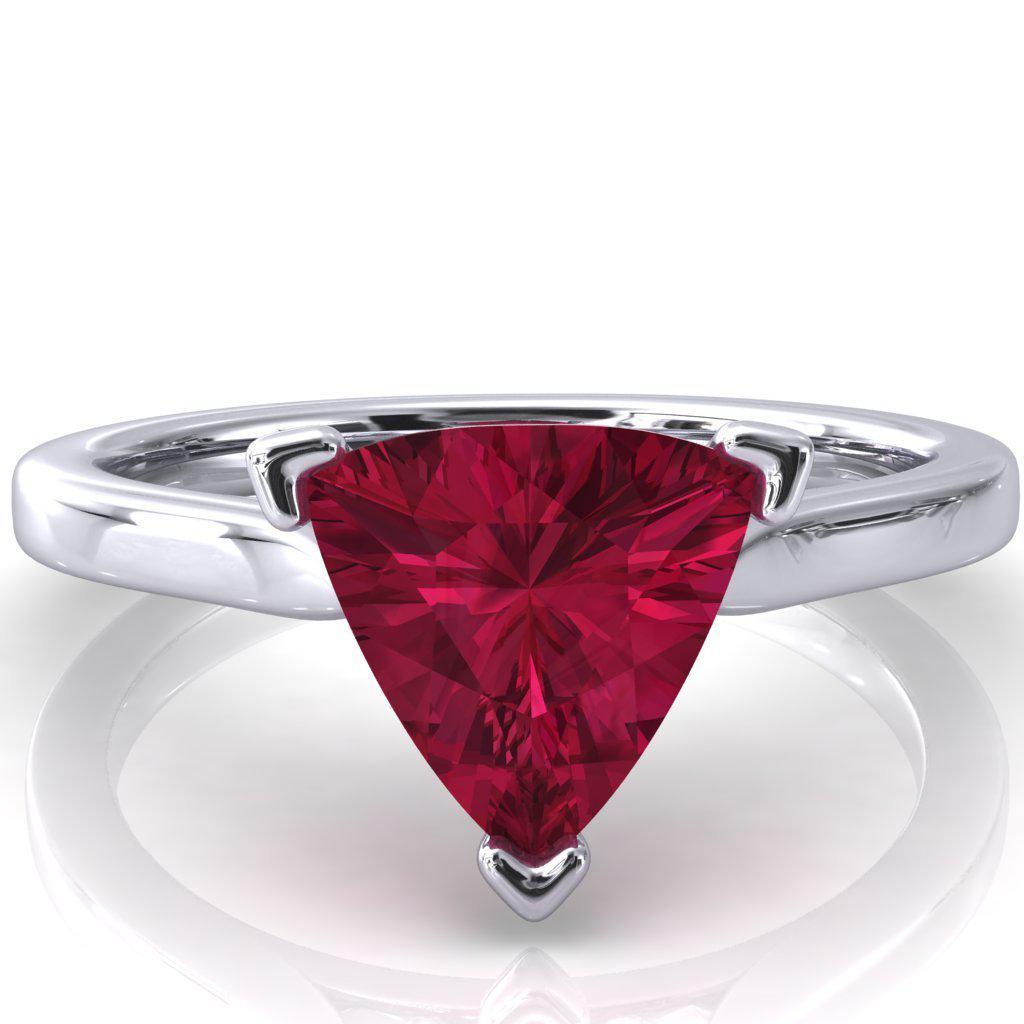 Darci Trillion Ruby 3 Prong Cathedral Solitaire Engagement Ring – FIRE ...