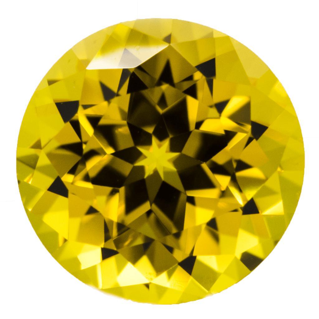 Round FAB Lab-Grown Yellow Sapphire Gems – FIRE & BRILLIANCE