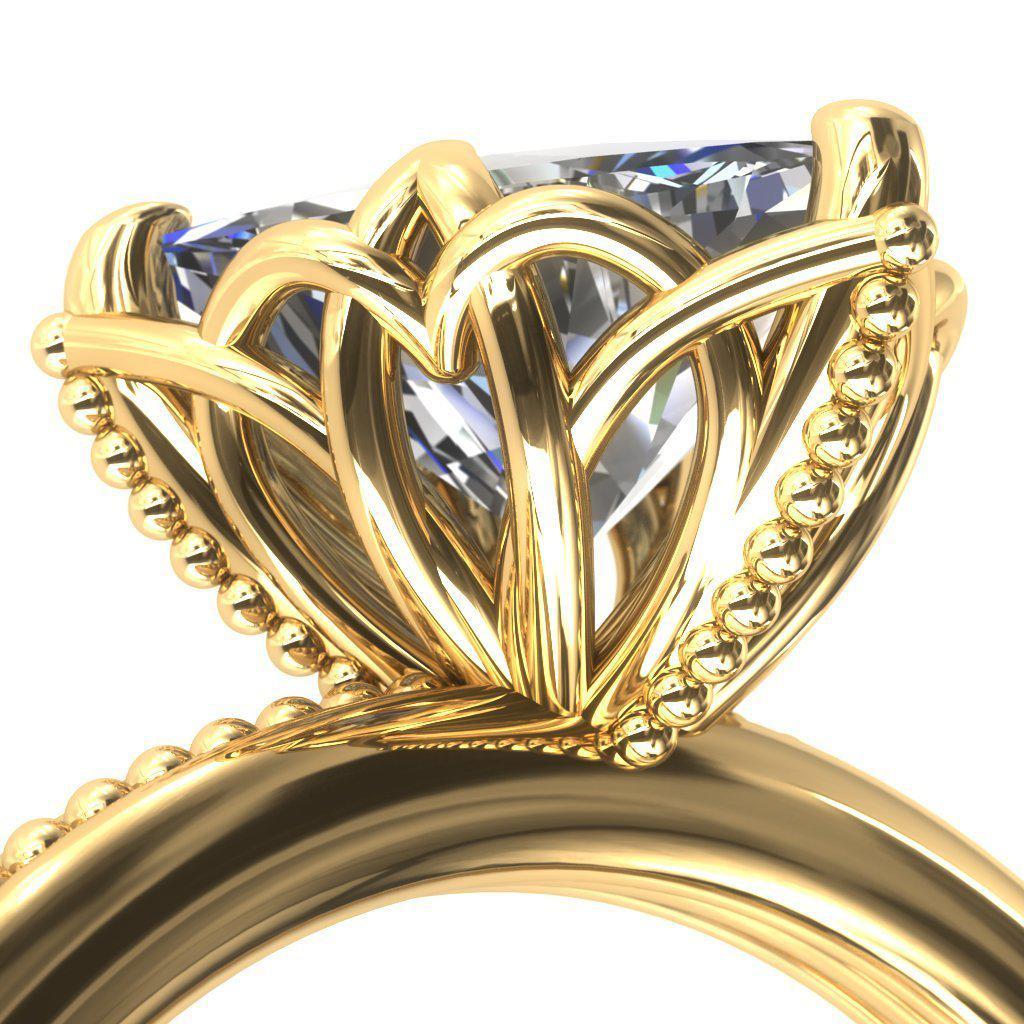 Syeda Trillion Moissanite 6 Prong Engagement Ring – FIRE & BRILLIANCE