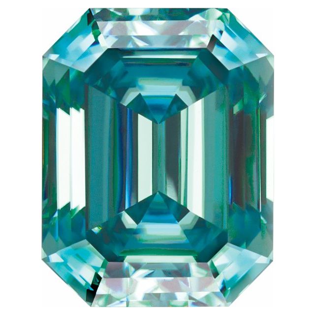 Emerald Step Cut FAB Teal Moissanite Loose Stone – FIRE & BRILLIANCE
